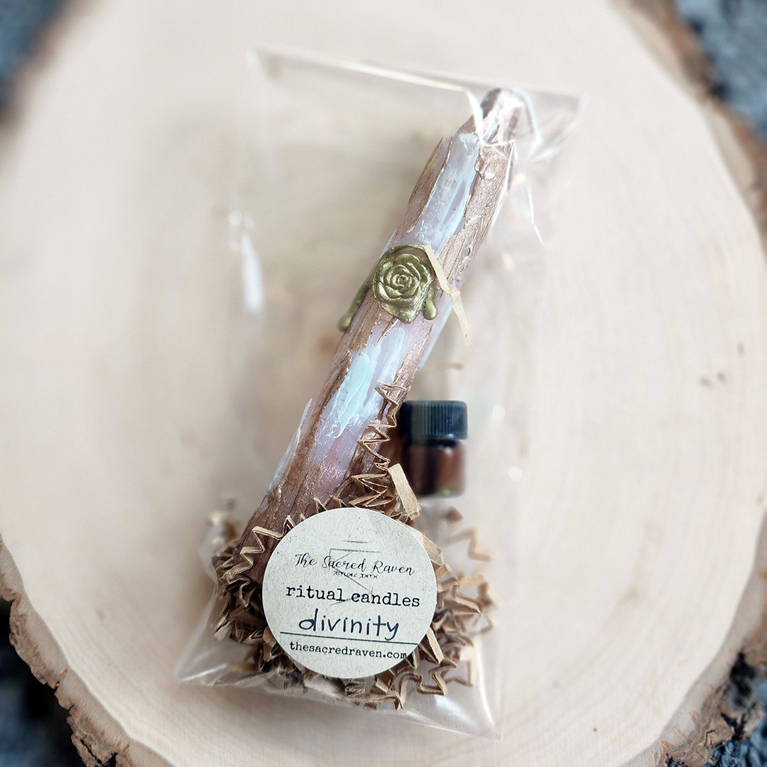 Divinity - Angel Connection Ritual Candle - The Sacred Raven
